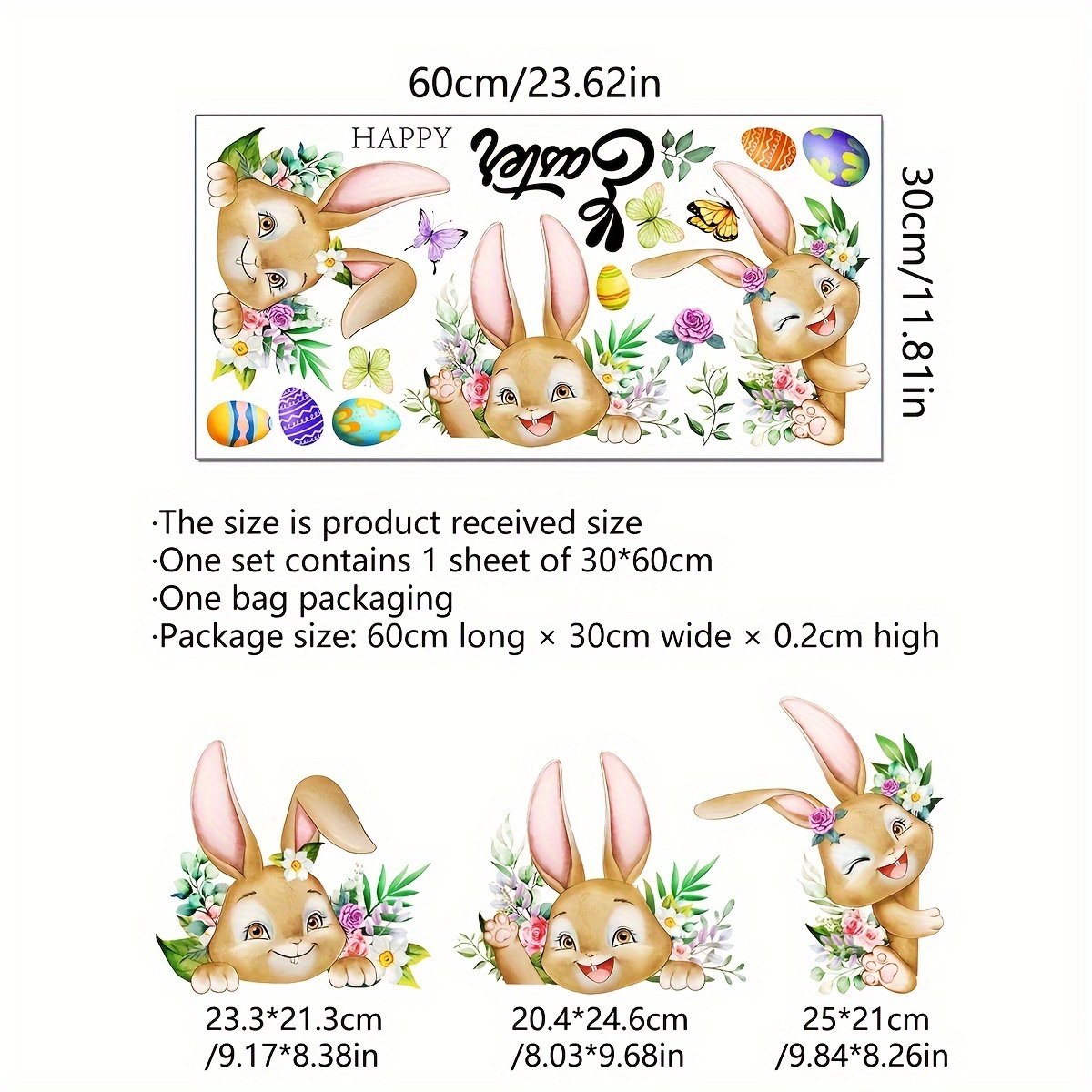 Creative Cartoon Wall Sticker Animal Rabbit Carrot Print - Temu Canada