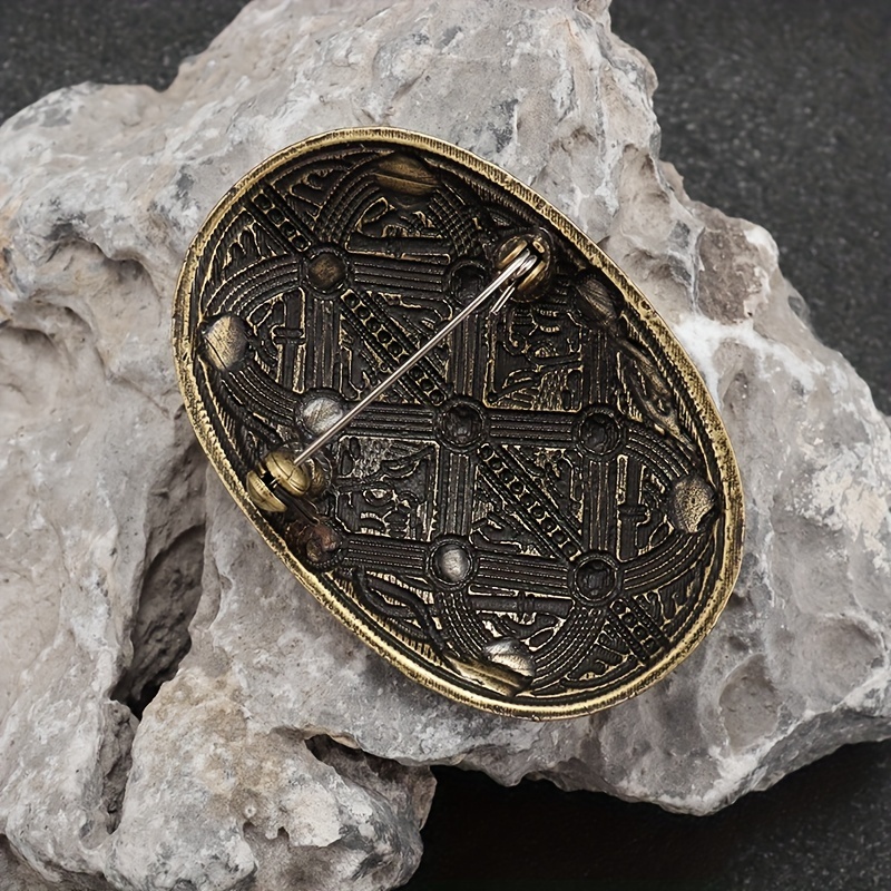 Retro Simple Fishnet Shield Brooch Men Women Casual Party - Temu New ...