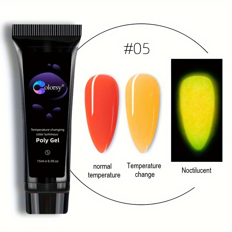 Temperature Changing Color Luminous Poly Gel Noctilucent - Temu Australia