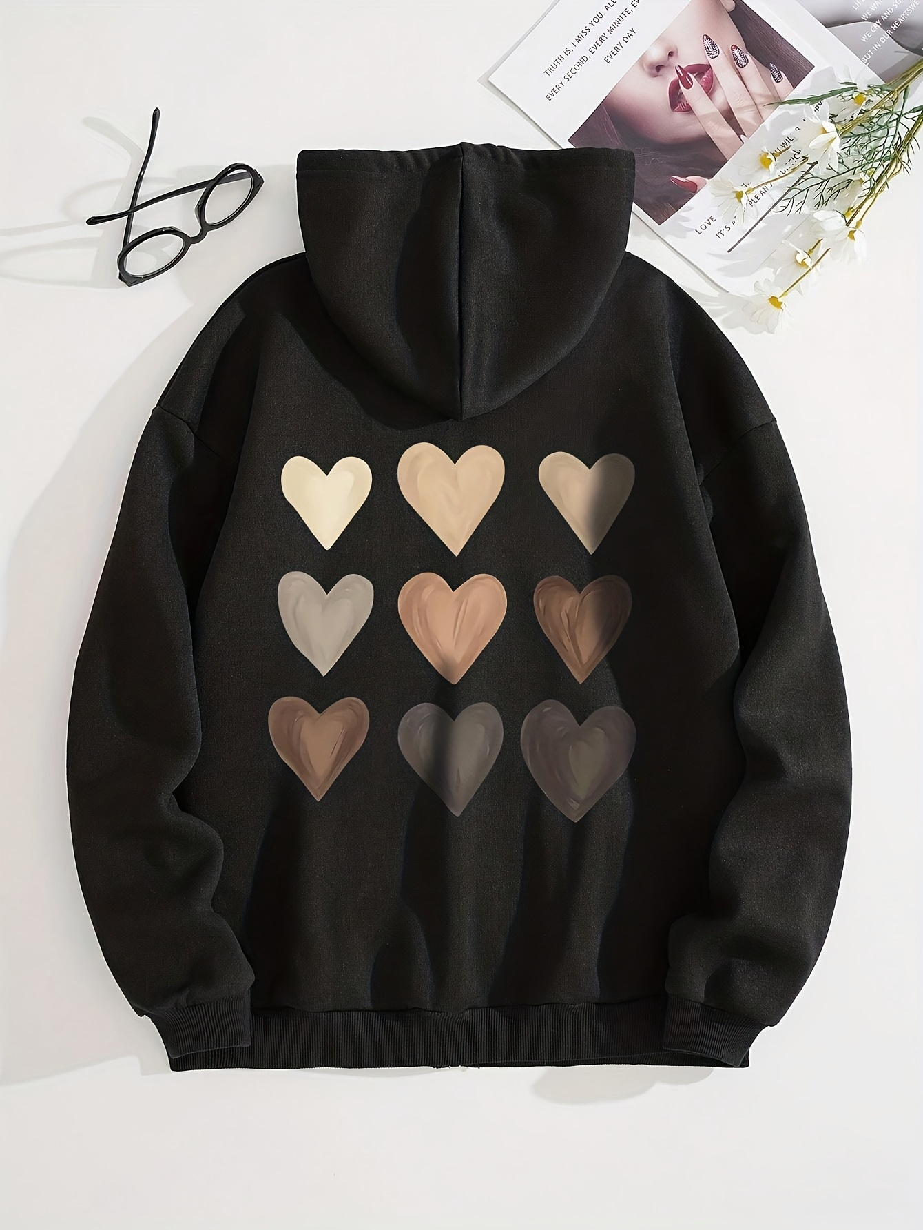 Plus Size Graphic Print Hoodie Drawstring Casual Hooded - Temu Canada