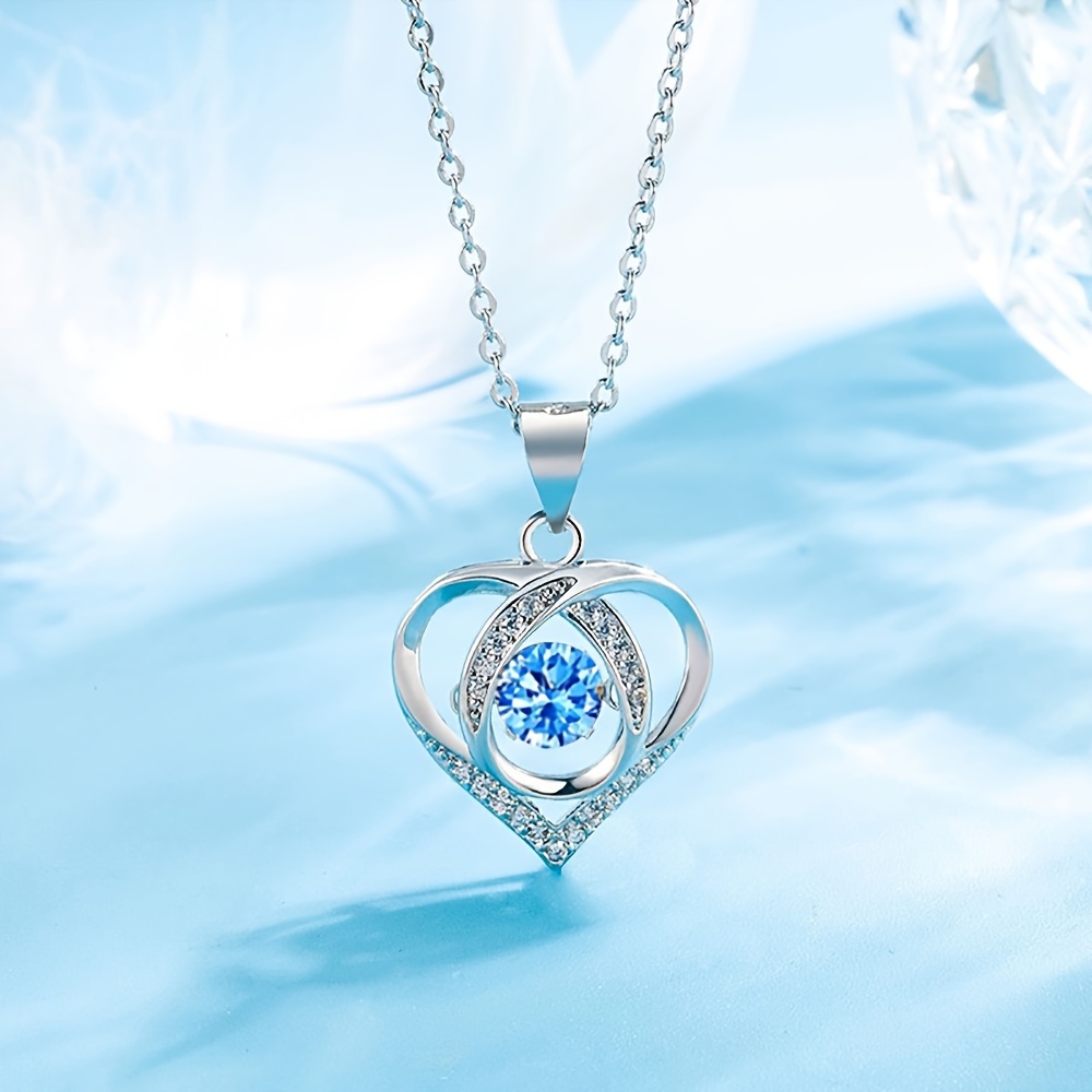 Copper 18k Gold Plated Heart Shape Inlaid Zircon Pendant - Temu Ireland