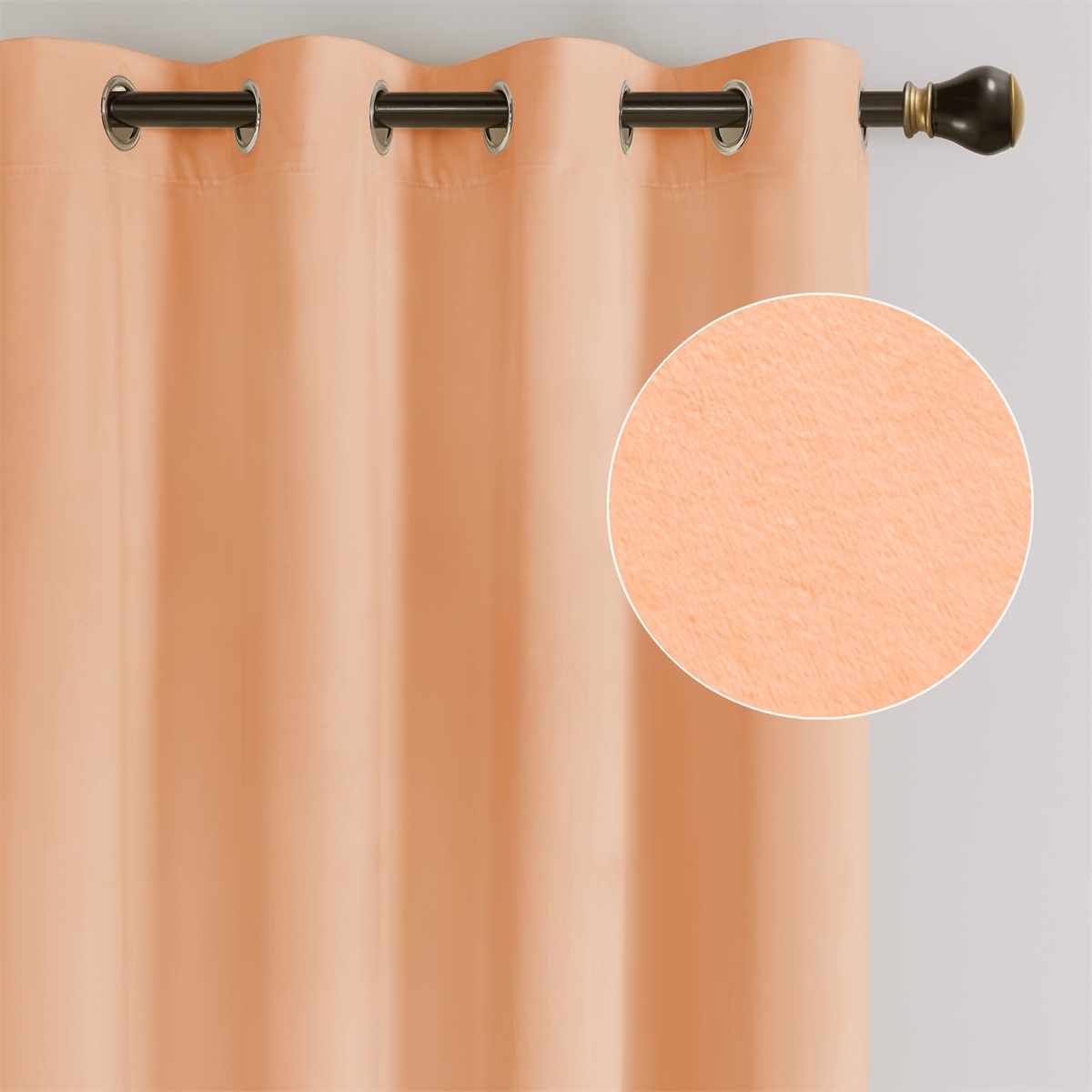 2pcs / set rideaux en velours uni texture douce en velours - Temu France