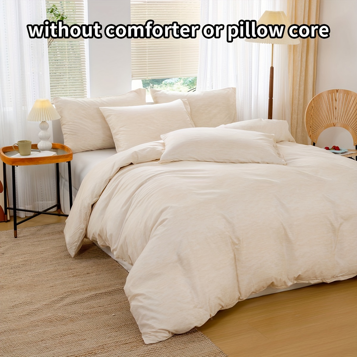 Polyester Solid Color Texture Duvet Cover Set (1* Duvet - Temu Canada