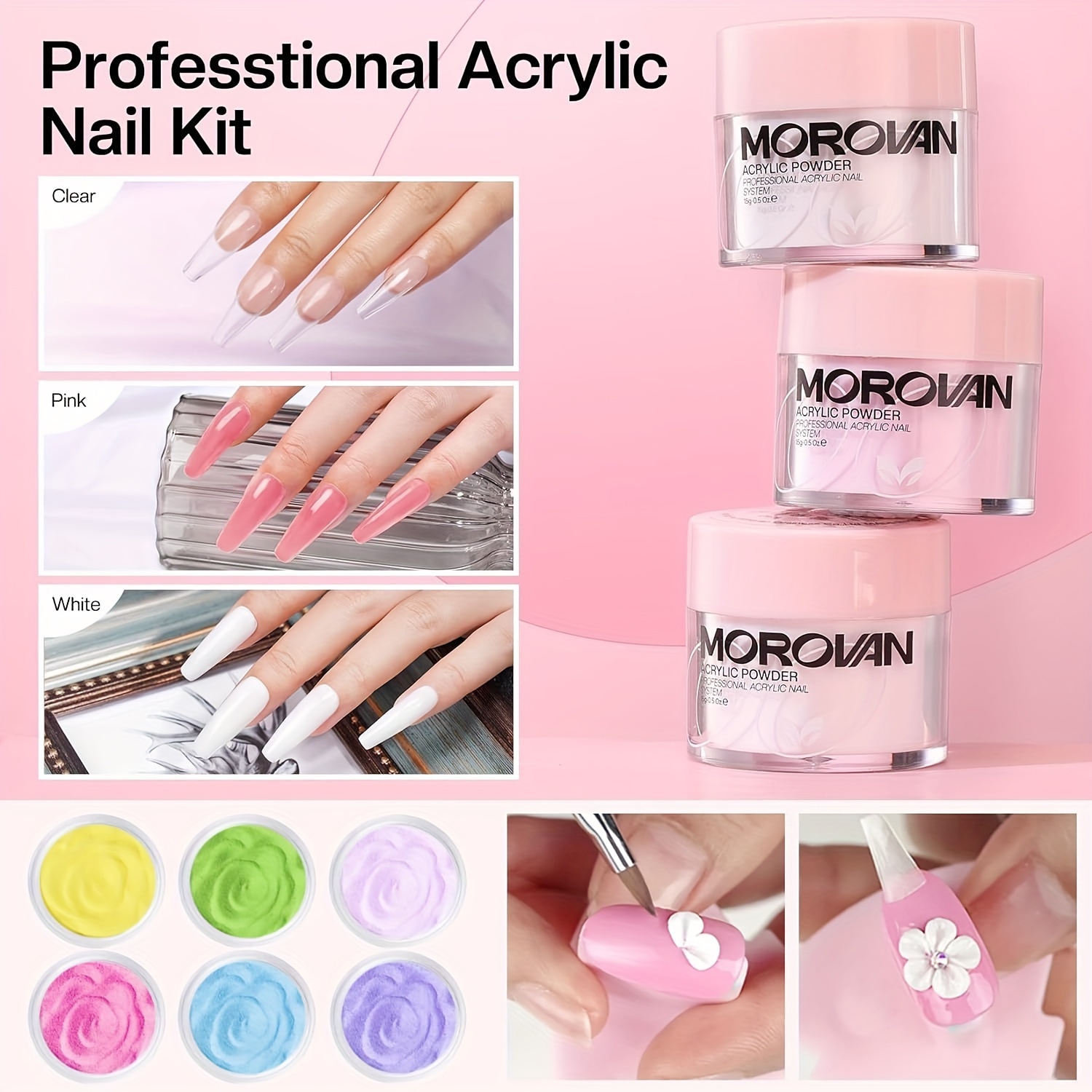 beginner acrylic nail kit complete nail Temu