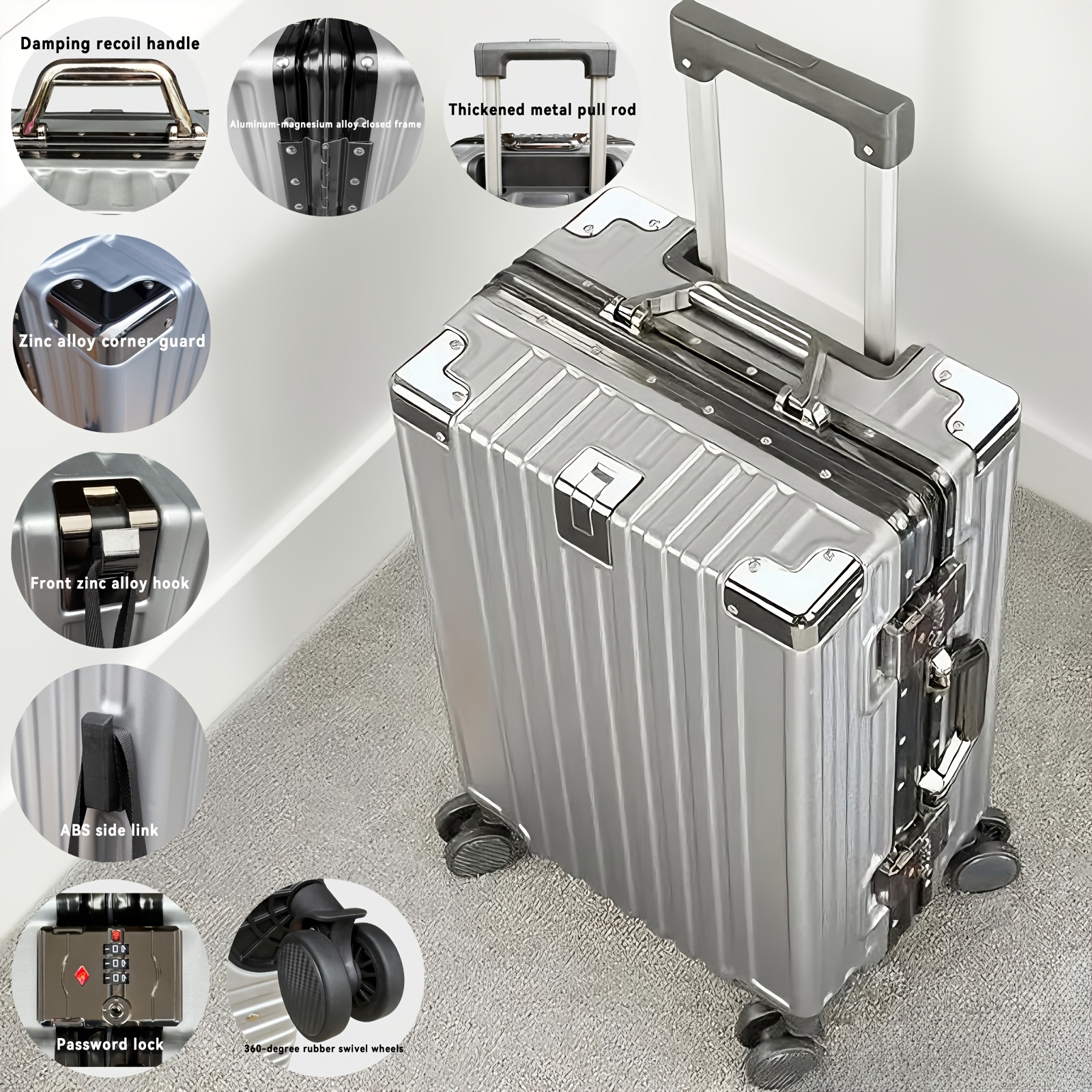 retractable luggage lock sold on Temu United States