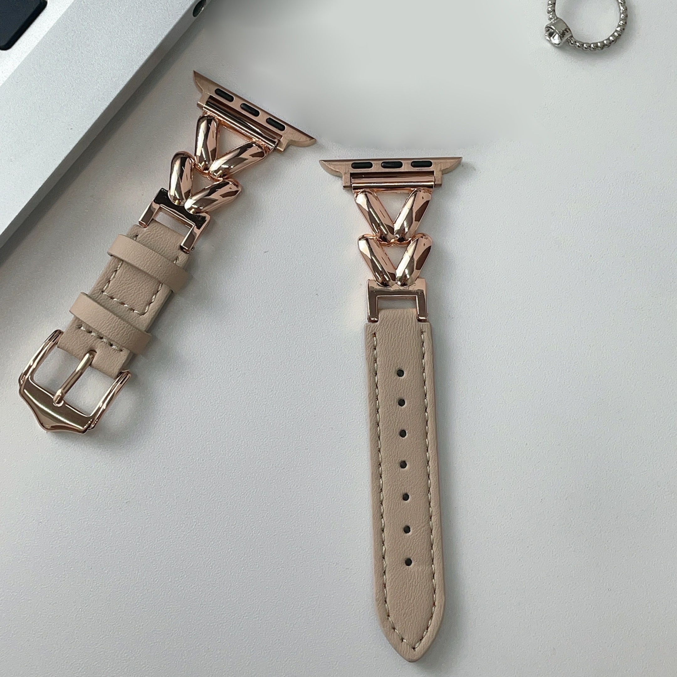 New Metal Stainless Steel Leaf Strap Suitable - Temu United Kingdom