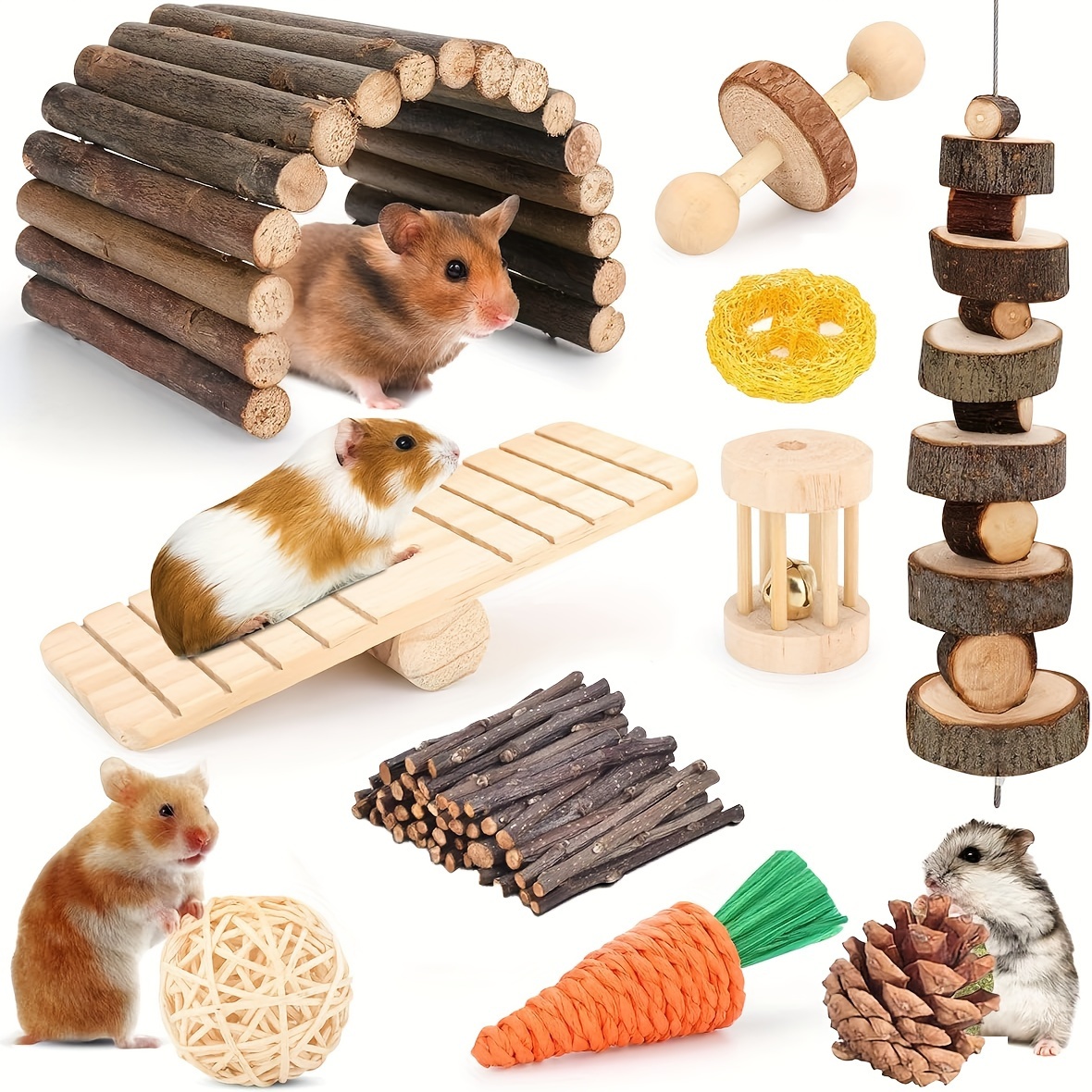hamster cage accessories chew toys guinea pig Temu