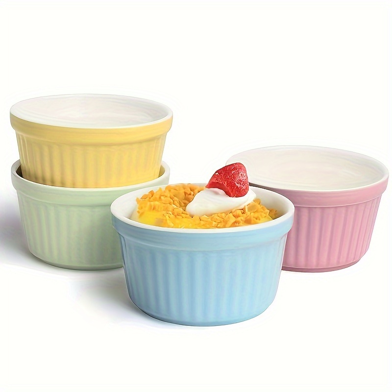 Baking Cake Cups Baking Bowls Ceramic Pudding Cups Household - Temu ...