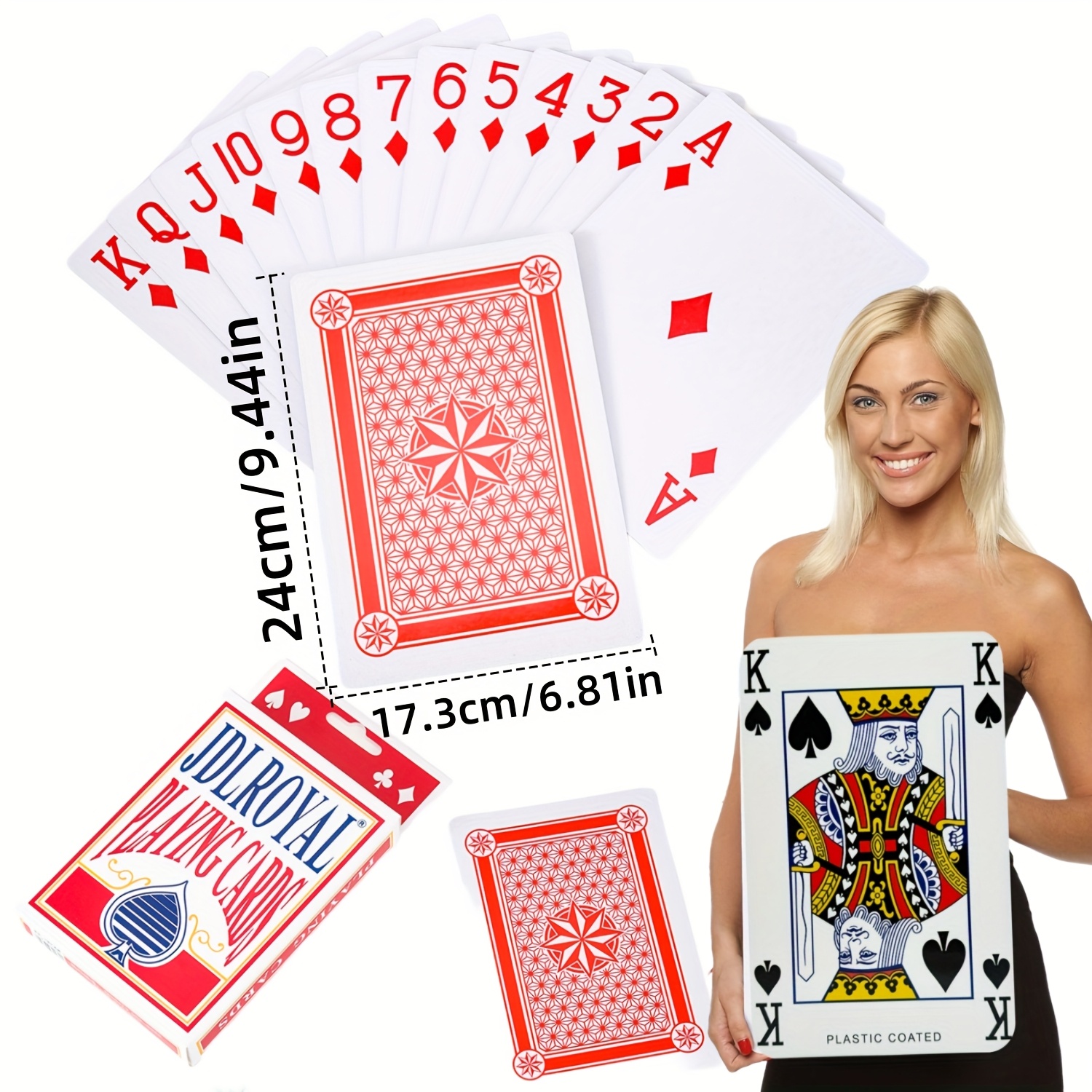 large playing cards sold on Temu United States