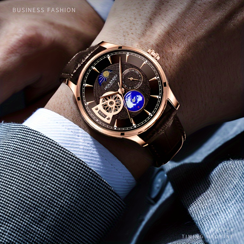 Rolendo Mens Fully Automatic Mechanical Watch Waterproof ...