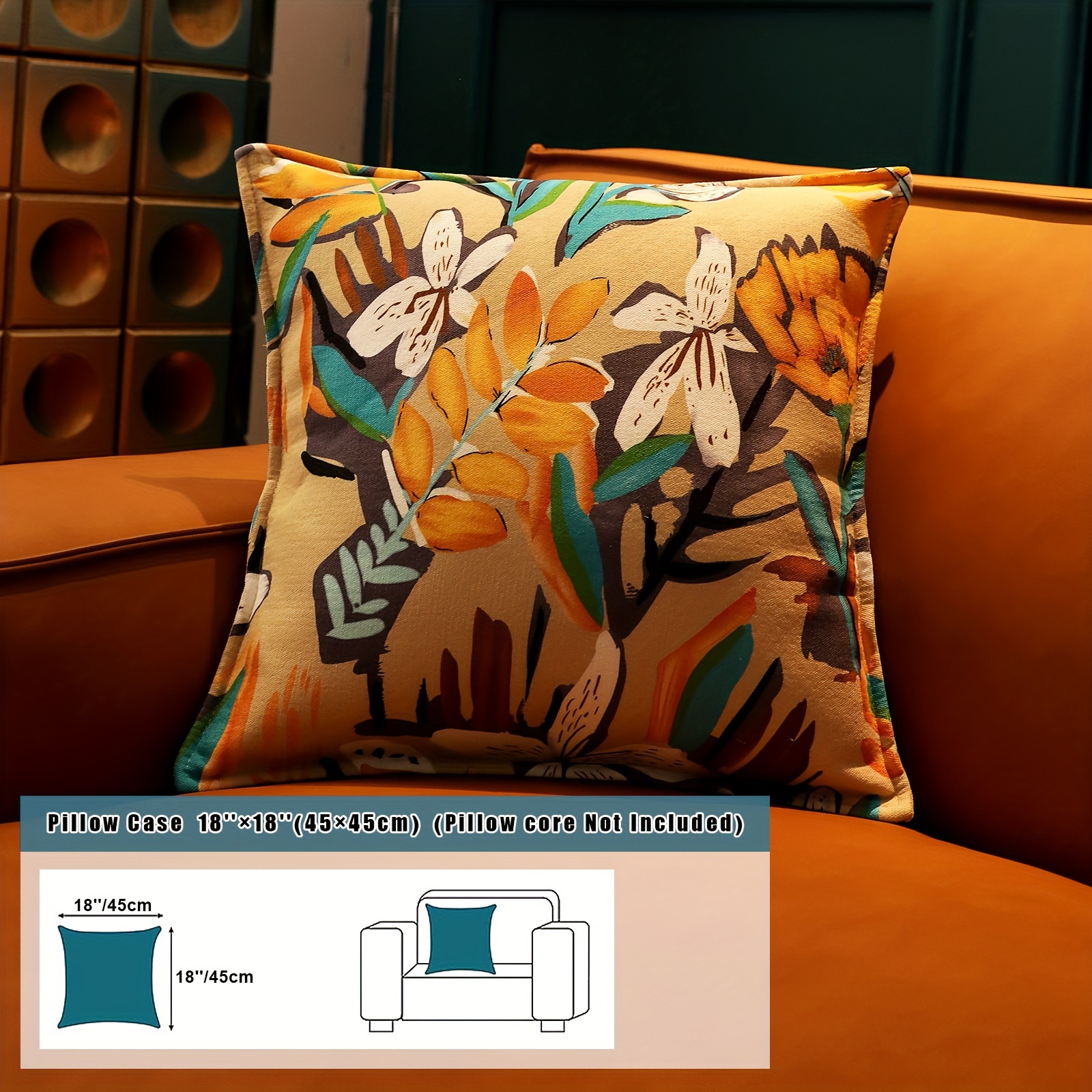 Boho Chenille Sofa Covers Flowers Leaf Pattern Couch Cover - Temu Australia