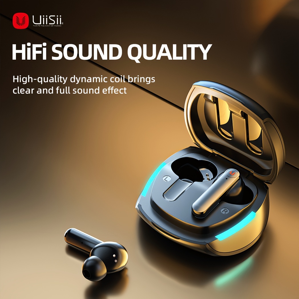 Gaming Wireless Headset + Rgb Light Charging Case High Sound - Temu ...