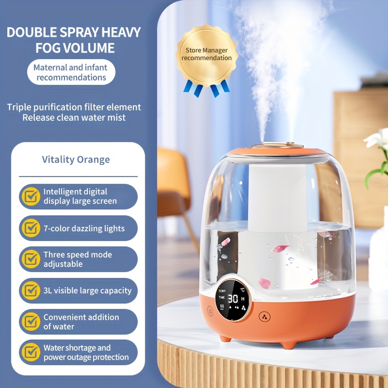 Humidifier Heavy Fog Household Quiet Bedroom Air New Desktop - Temu ...