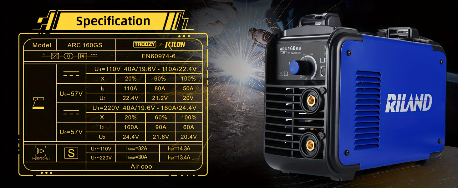 160a Stick Welder 110v/220v Igbt High Duty Cycle Dual - Temu