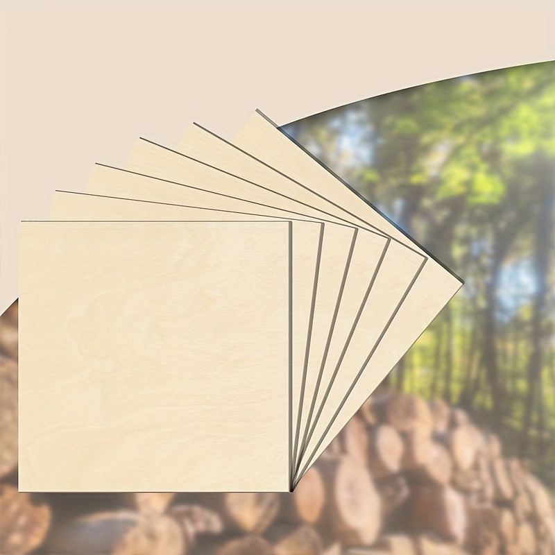 8 Pack Premium Smooth Birch Plywood Boards, 1/4 Inch Thickness, Ideal ...