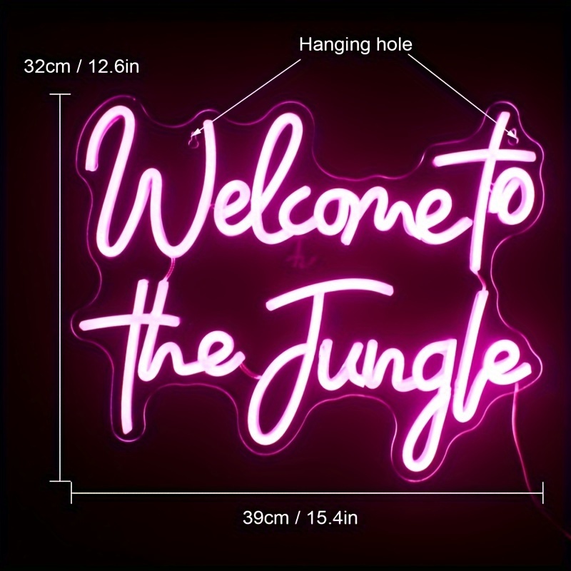 Welcome Jungle Neon Sign Led Light Entryway Front Porch - Temu Ireland