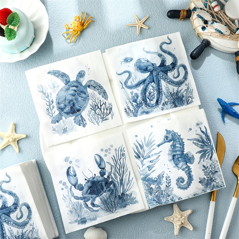 decorative paper napkins sold on Temu United States