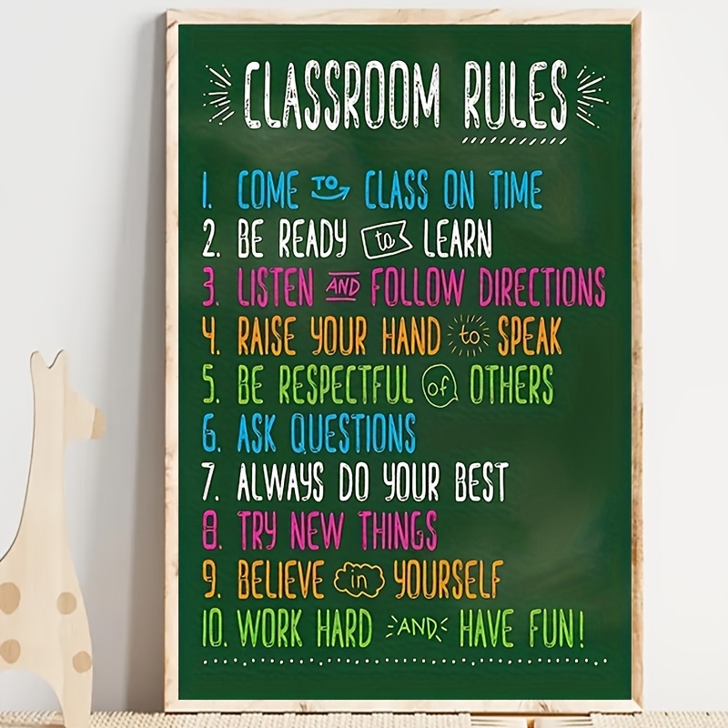 high school classroom rules poster - Ghana