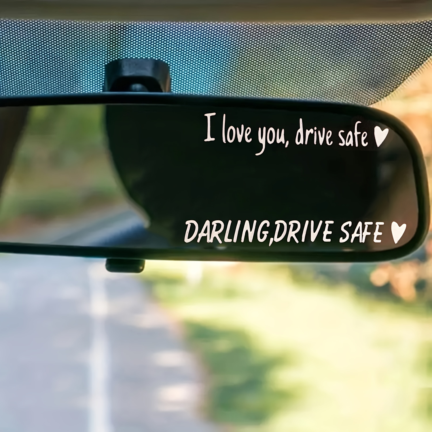 Drive Safe Darling Love Car Rearview Mirror Decal Stickers - Temu Qatar