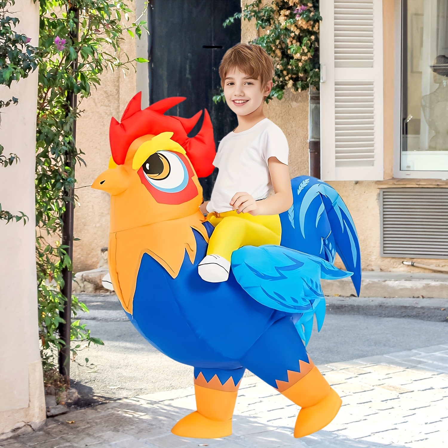 inflatable chicken costume sold on Temu United States
