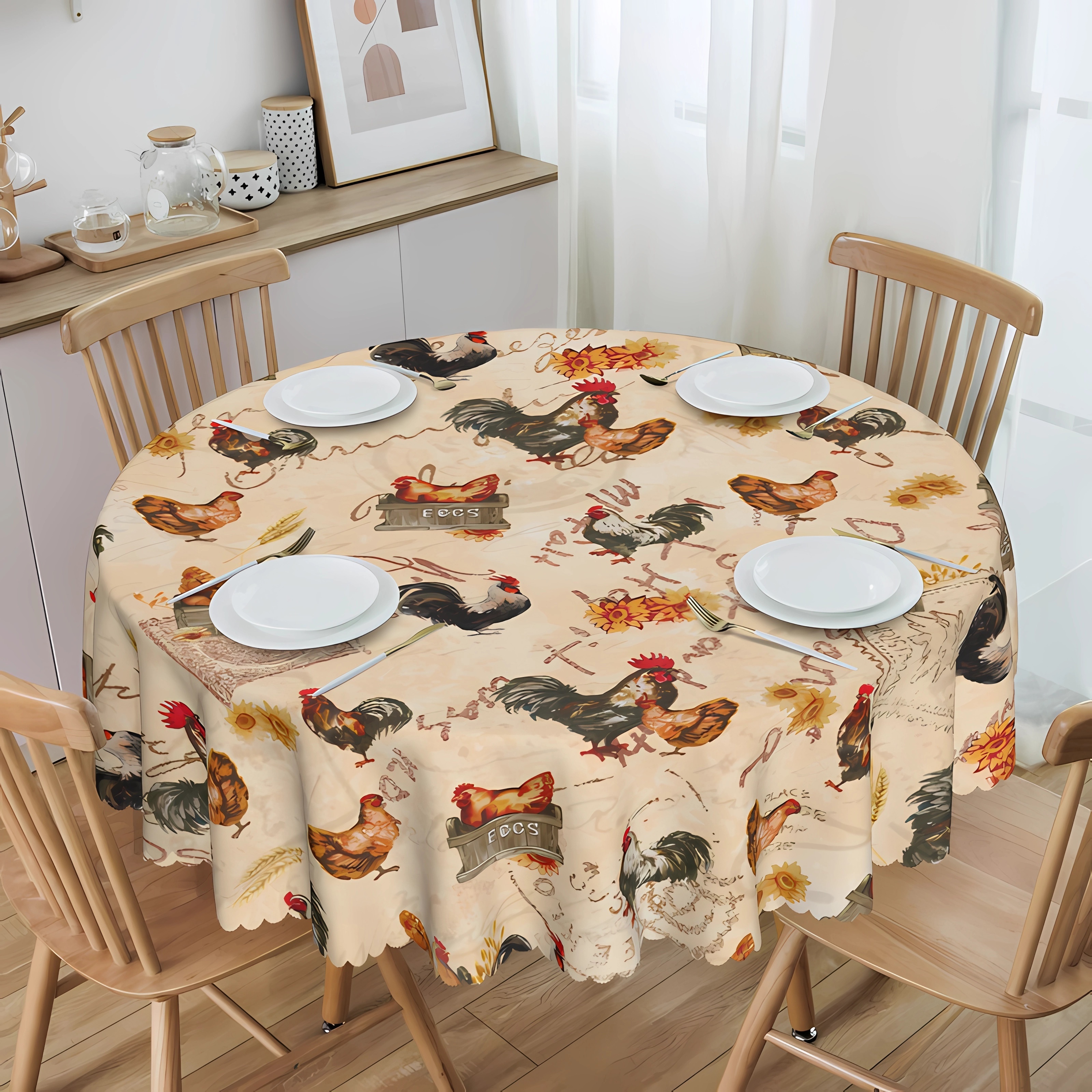 table cloth vintage style rooster theme tablecloth rooster Temu Canada