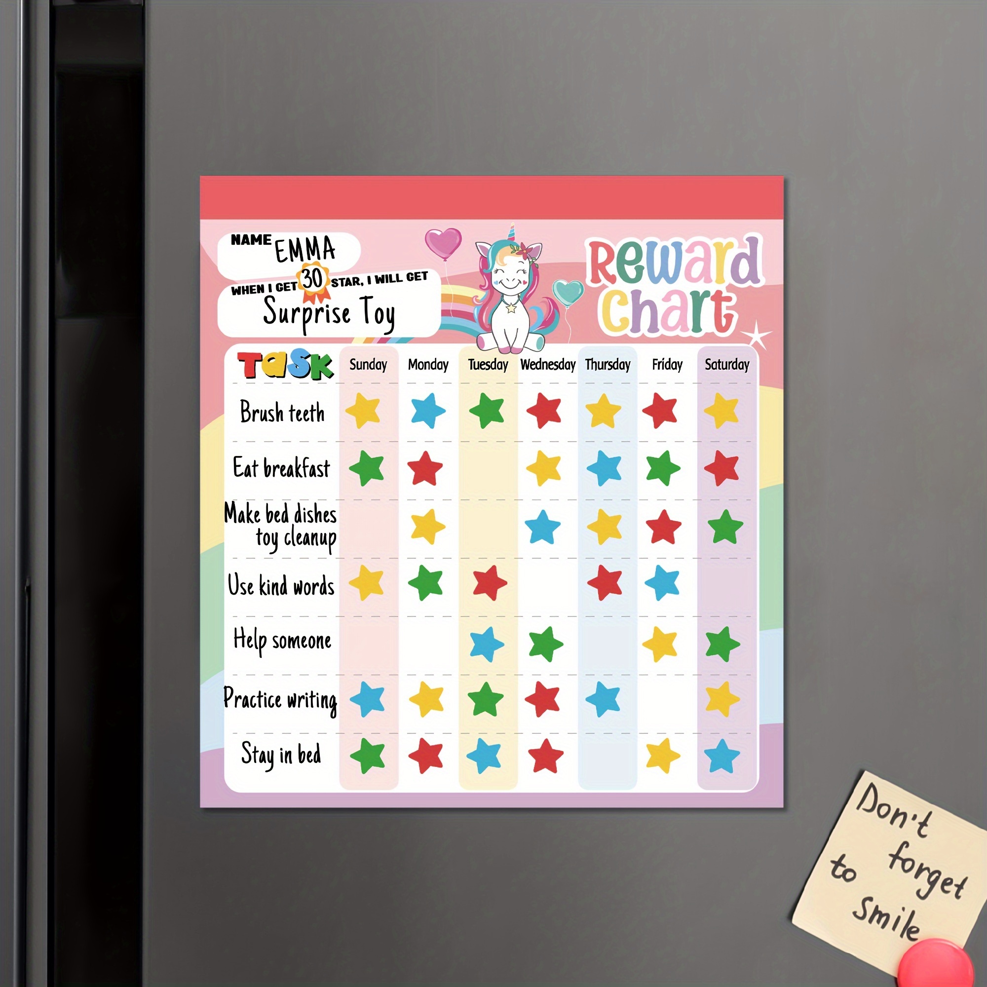 Behavior Reward Chart – Unicorn Magnetic Behavior Chart Pad - Temu ...