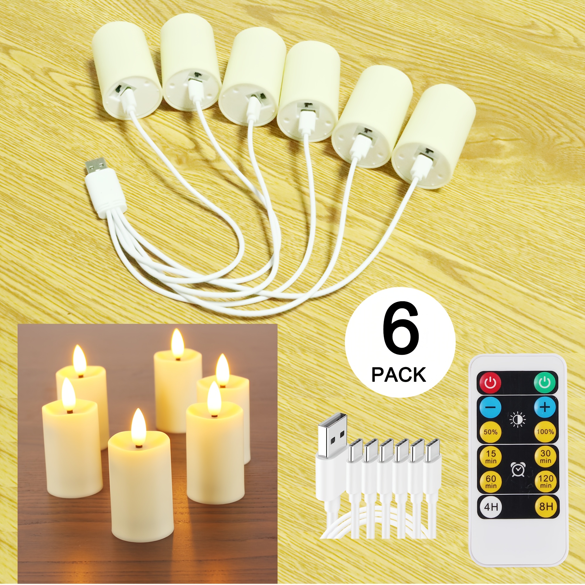 rechargeable candle sold on Temu United States