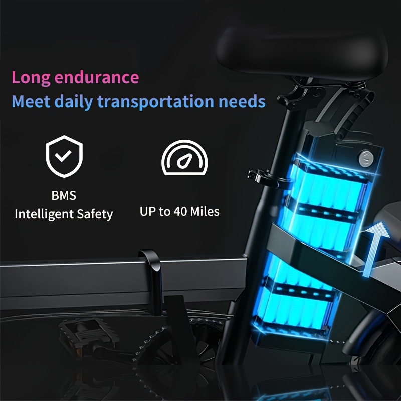 Electric Bike Adults Brushless Motor Foldable Mini Ebike - Temu