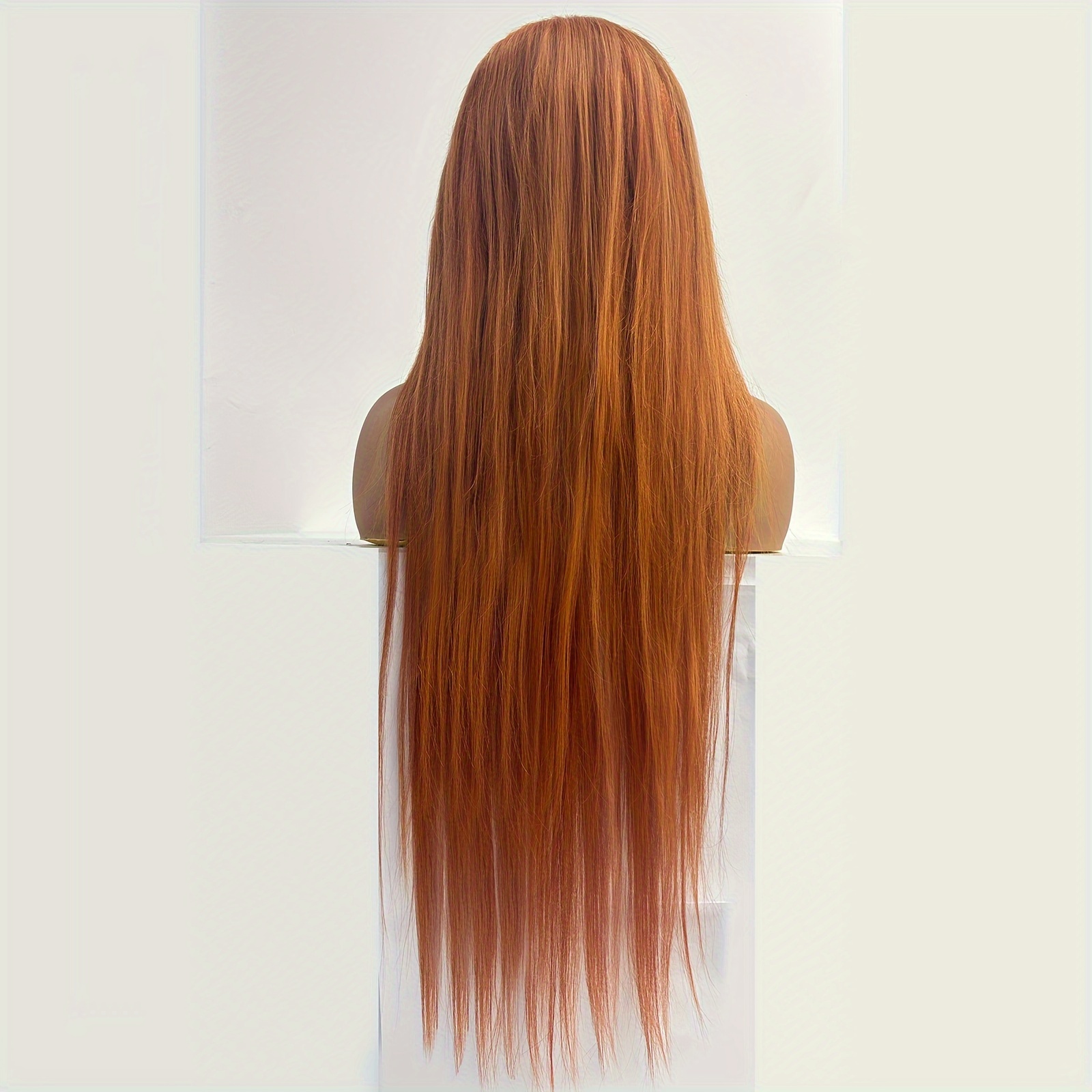 Orange Lace Front Wigs Human Hair Straight 13x4 Transparent - Temu Canada