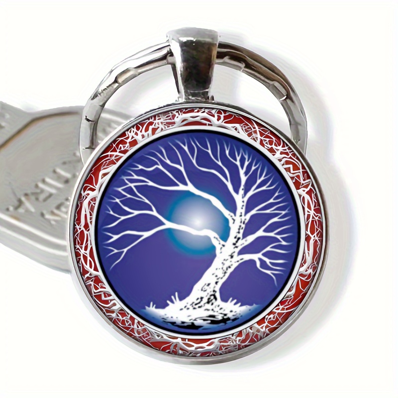 1pc 2pcs Retro Glass Pendant Necklace And Keychain For Men Featuring A ...