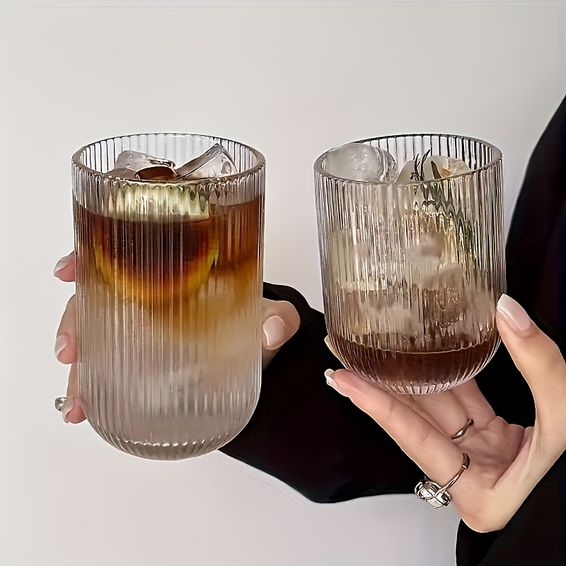 ribbed glass cup sold on Temu United States