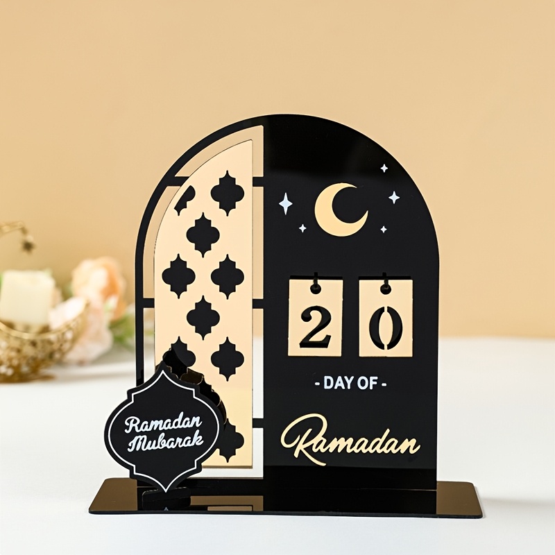 Ramadan Mubarak Calendar Acrylic Ramadan Countdown Calendar - 30-Day ...