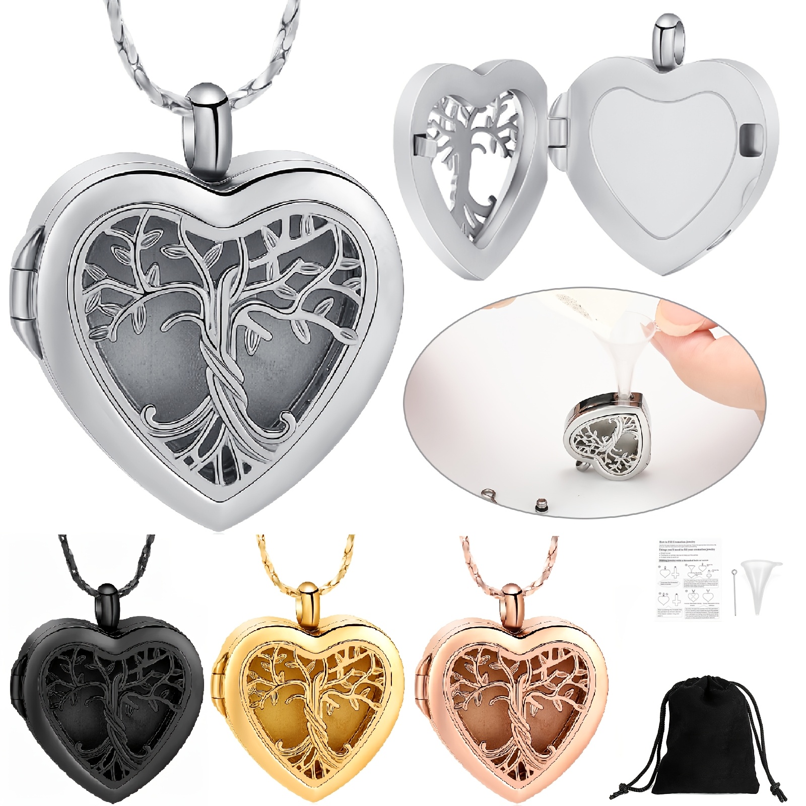 ashes memorial jewelry sold on Temu United States