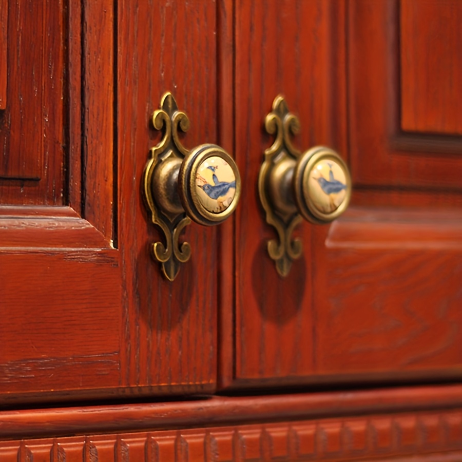 antique brass cabinet knobs sold on Temu United States