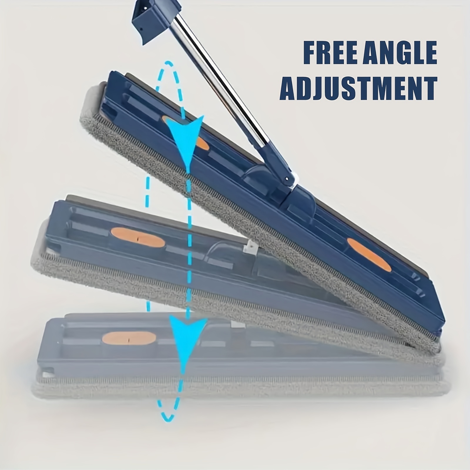 "swivel Magic" Easy clean Large Flat Mop Long Handle Hands - Temu Australia