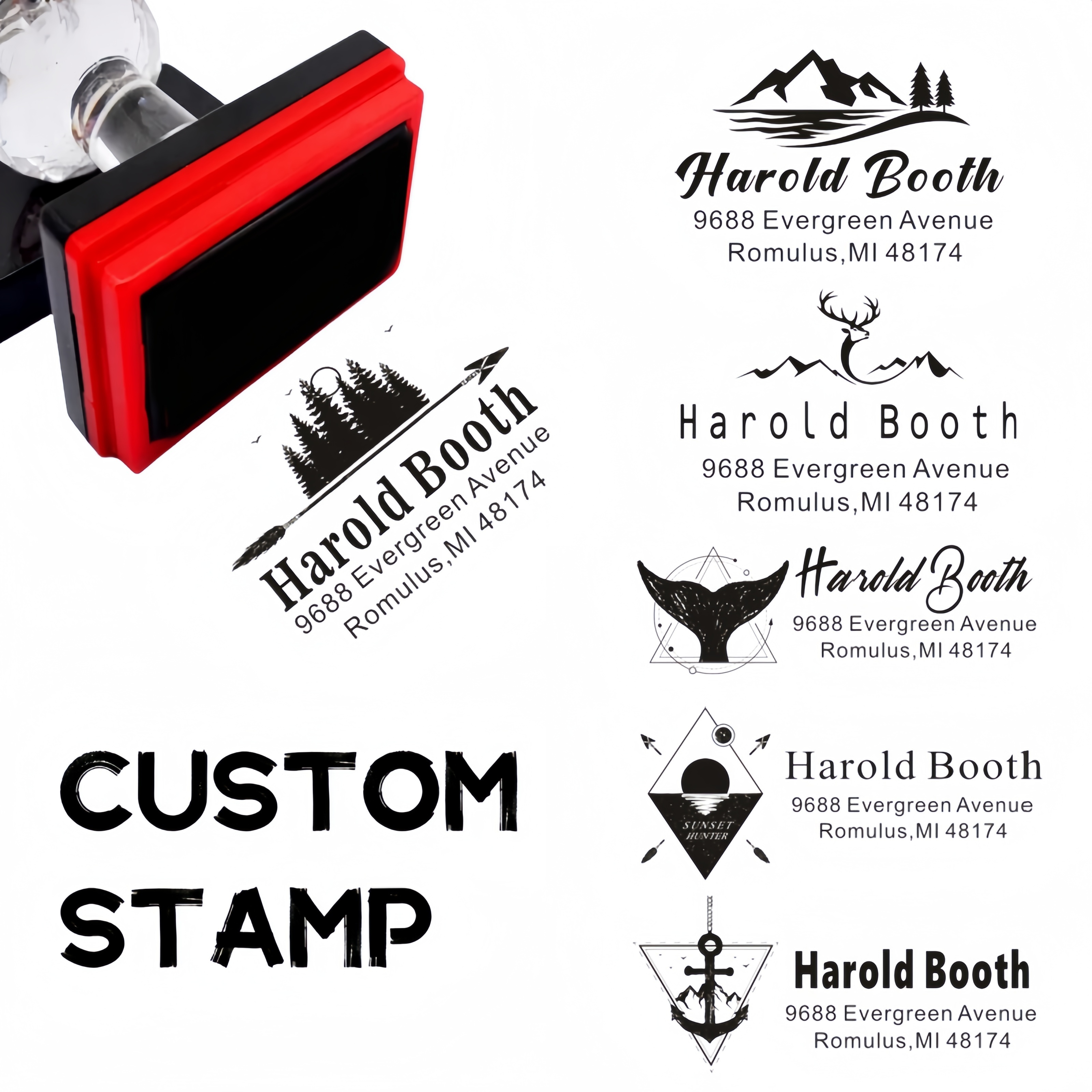 Professional Customized Personalized Business Stamp Natural - Temu New ...