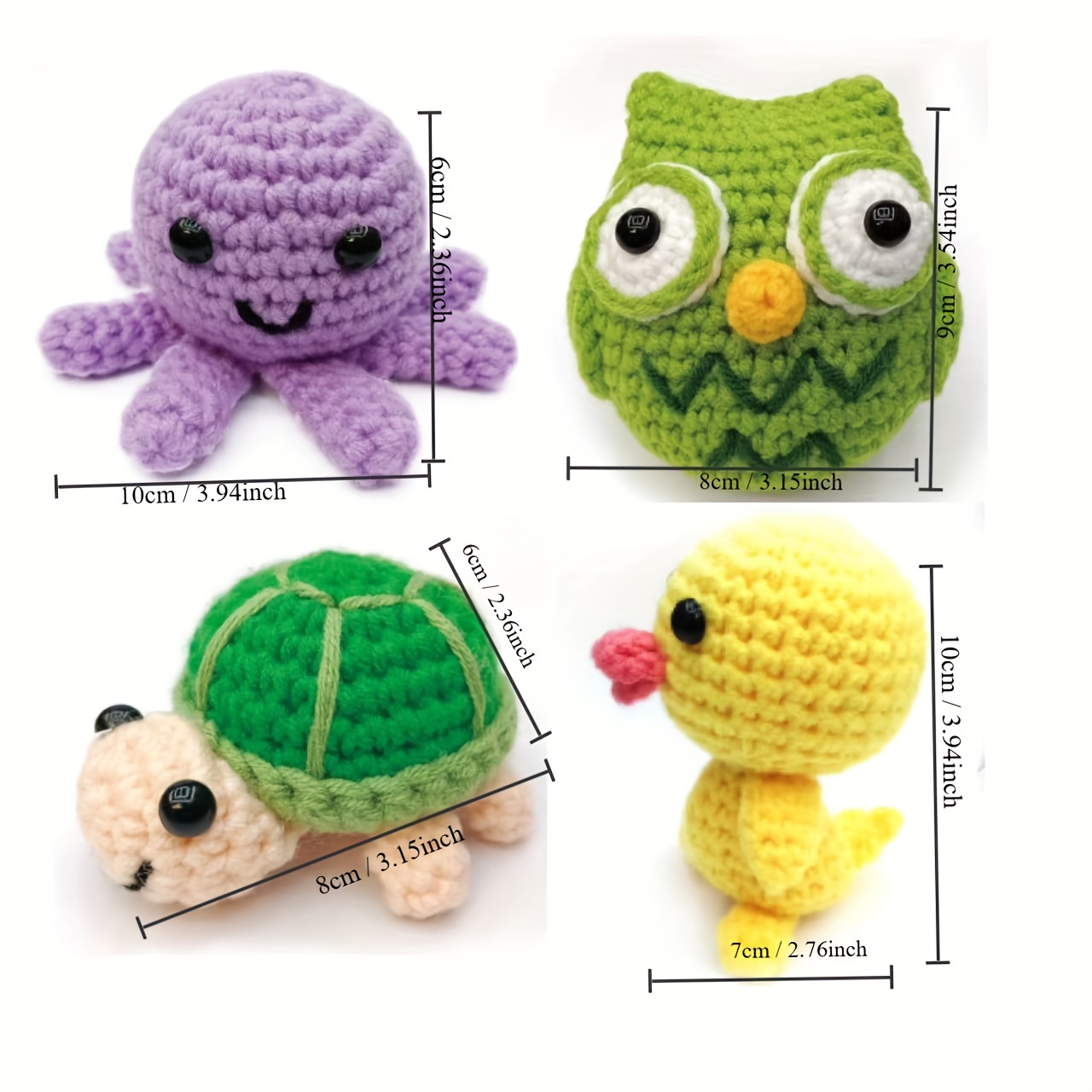 Diy Crochet Kit Beginners Handmade Animal Amigurumi Craft - Temu