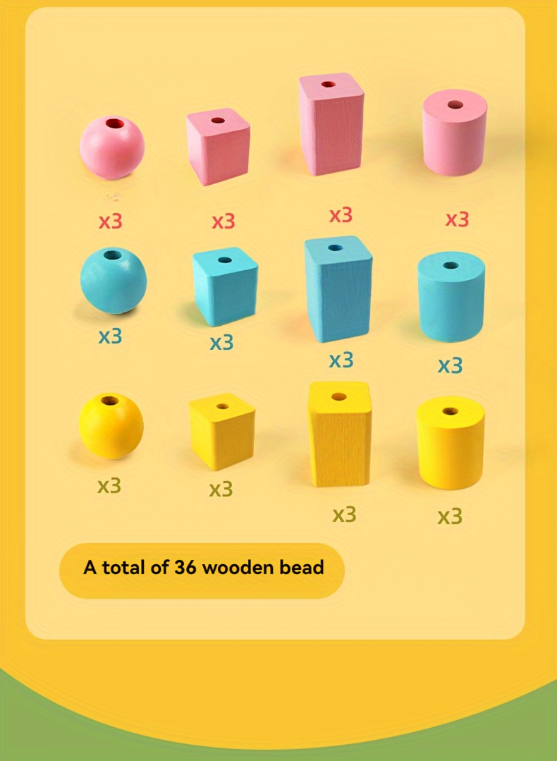 Colorful Wooden Bead Labyrinth Activity Ages 3+ Boost Fine - Temu