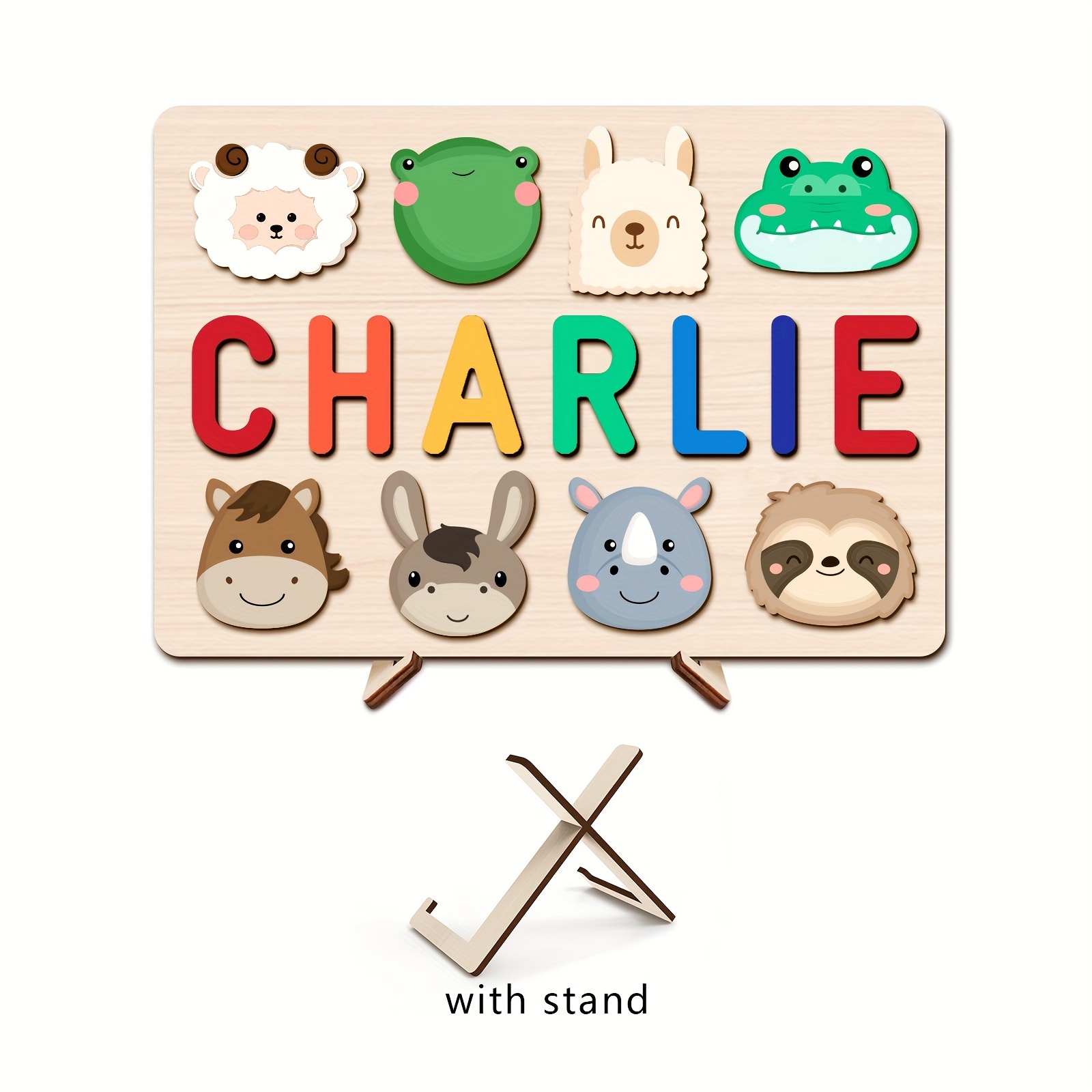 Personalized Name Puzzle Custom Rainbow Color Name Puzzle 8 - Temu United Kingdom