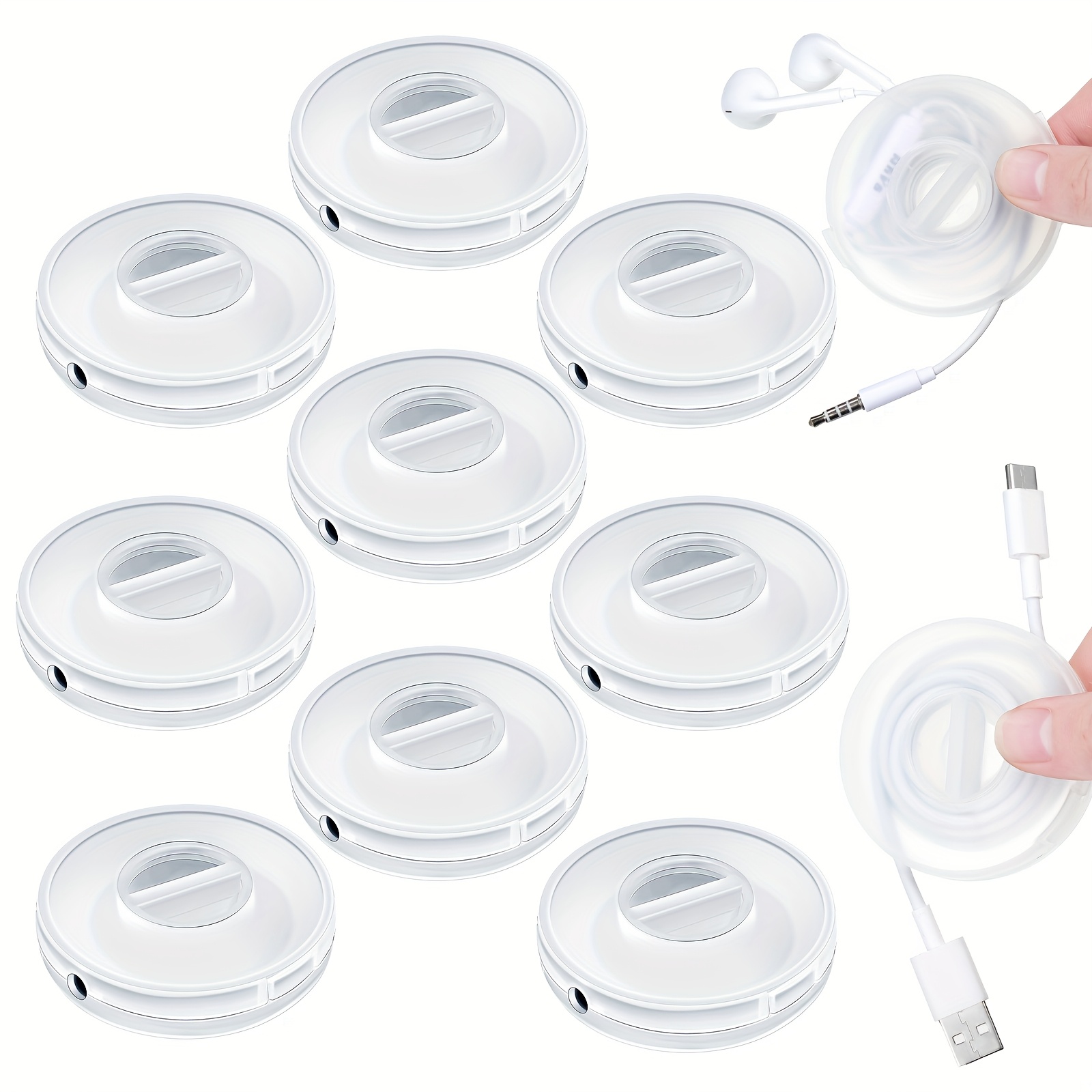 Usb Headphone Cord Winder Automatic Cord Reel Organizer - 2-Pack ...