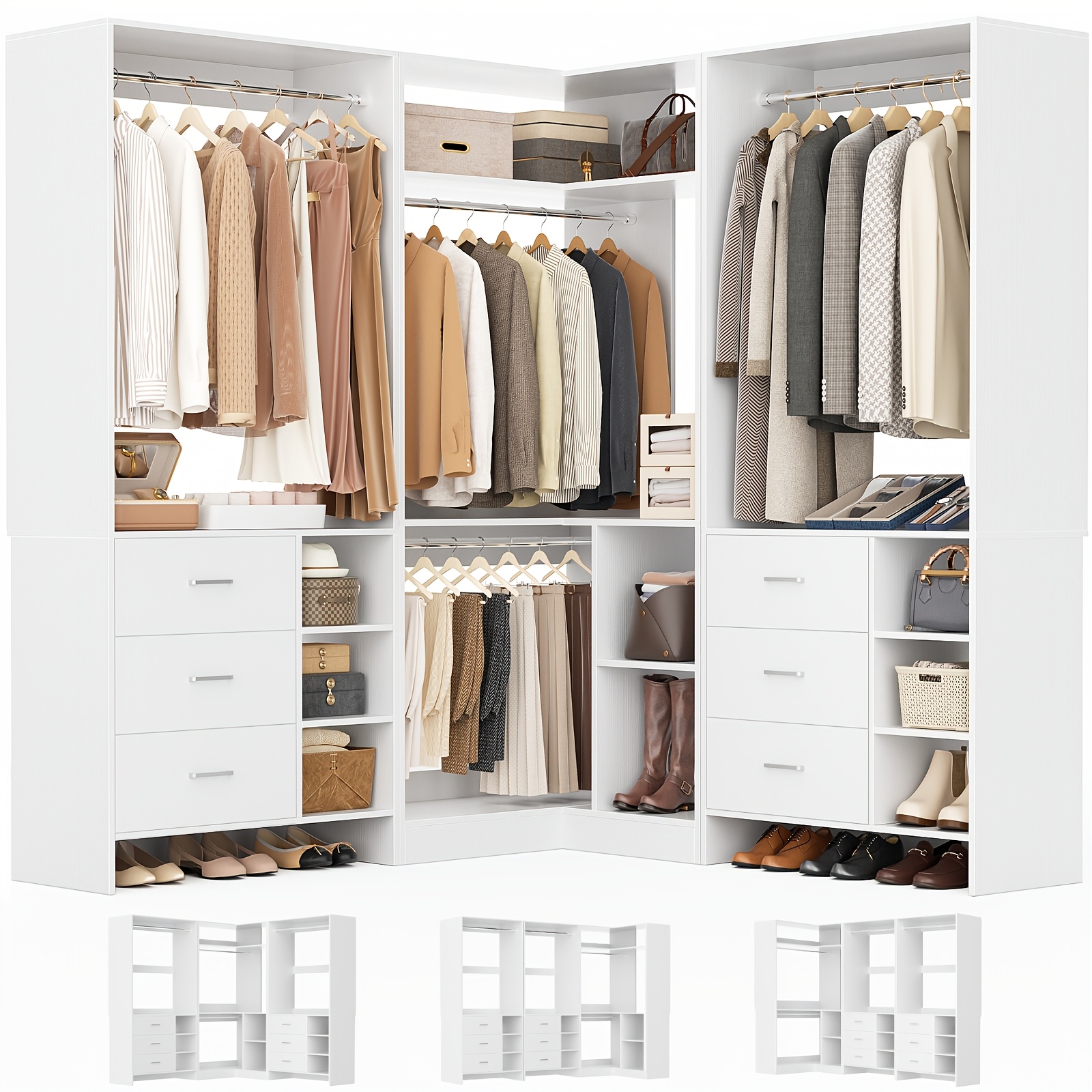 closet organizers and storage sold on Temu United States