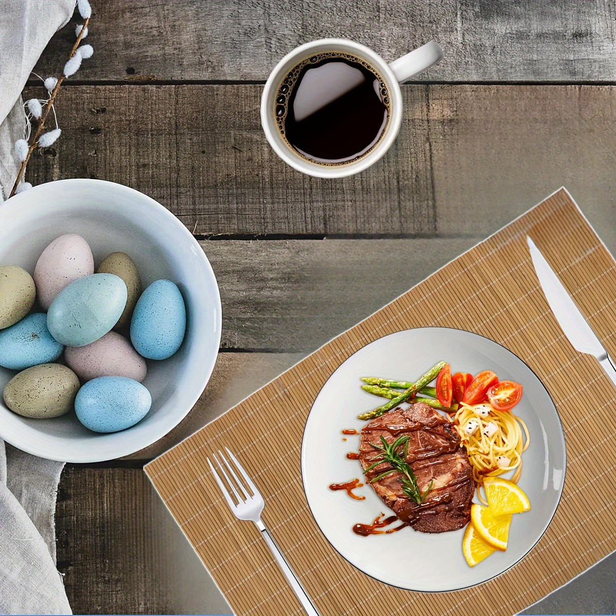 bamboo table mats sold on Temu Australia