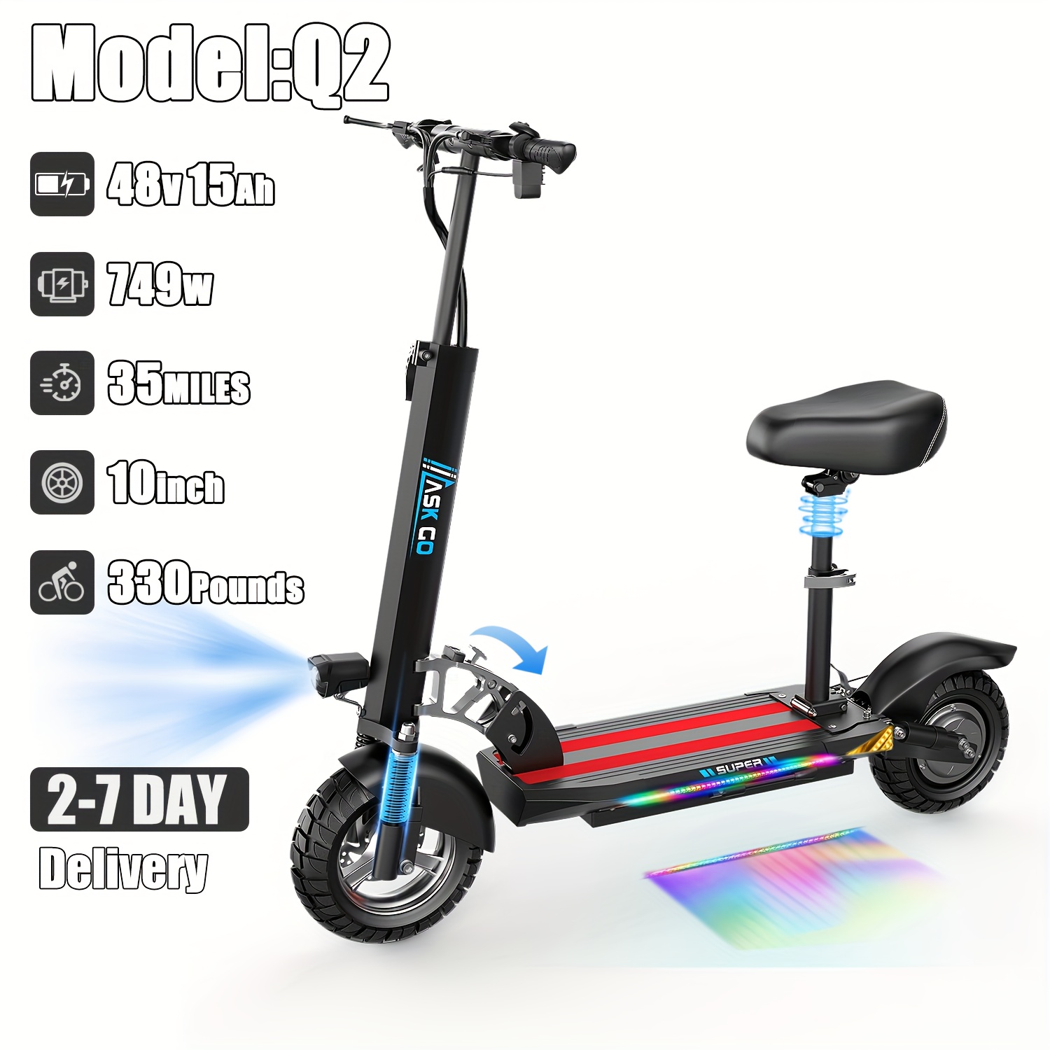 electric scooter sold on Temu United States