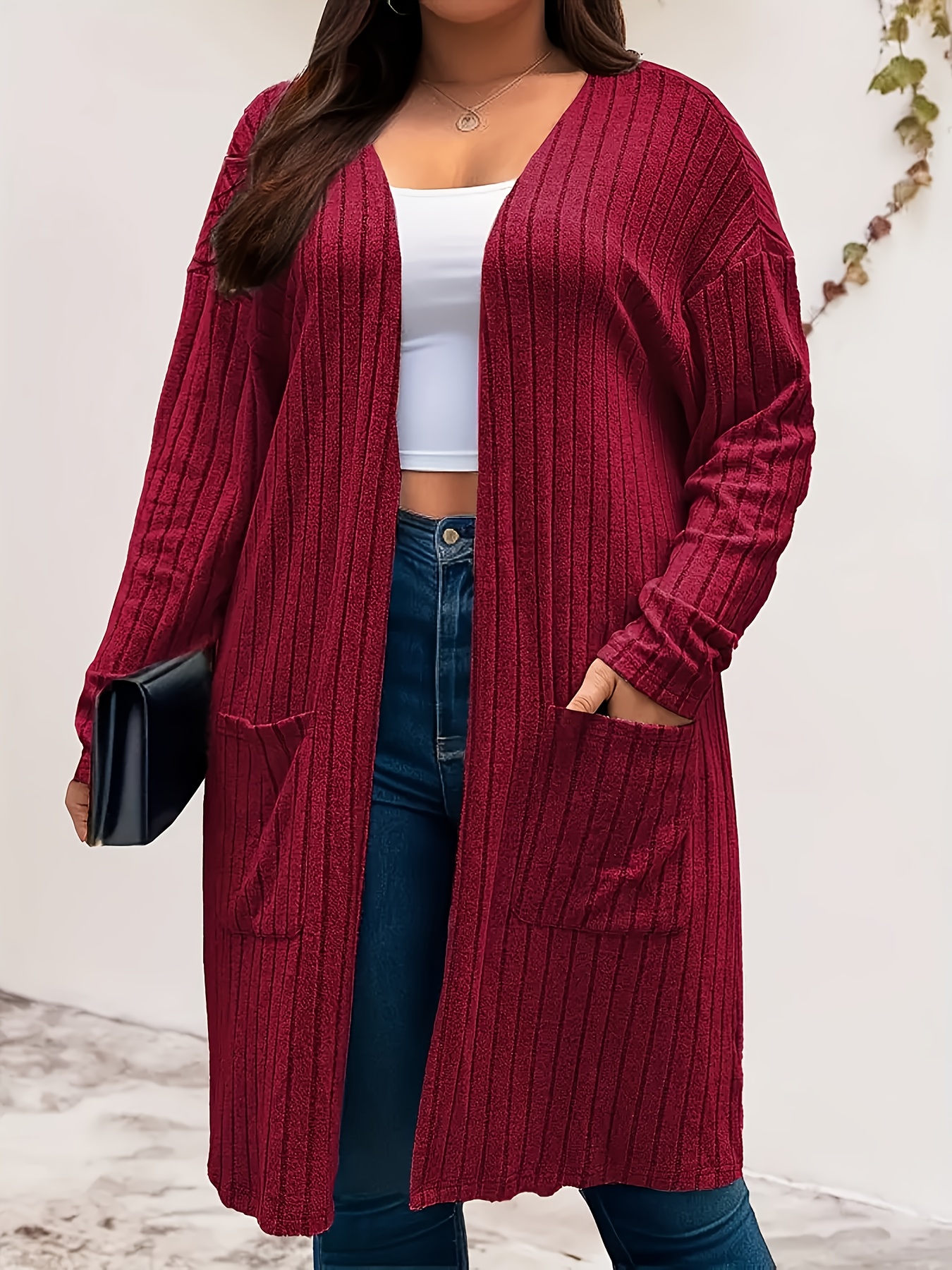 women cardigan long sold on Temu United States