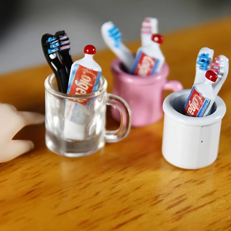 Cute Dollhouse Wash Set Dollhouse Mouthwash Cup Toothpaste - Temu Australia