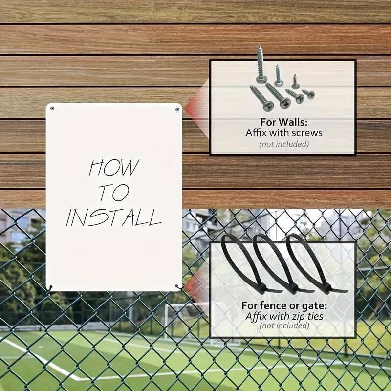 Warning Metal Tin Sign No Trespassing Signs Private Property - Temu