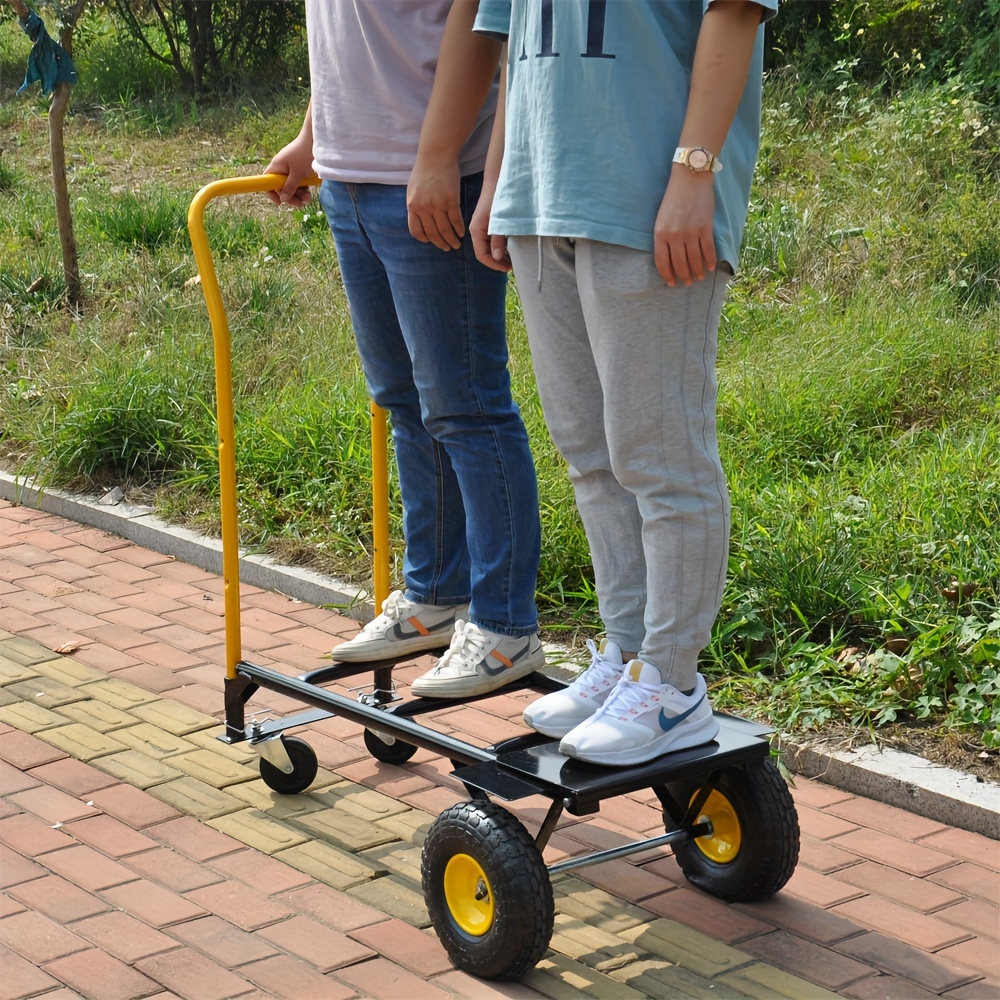 Hand Truck Dual Purpose 2 Wheel Dolly Cart And 4 Wheel Push Cart With ...