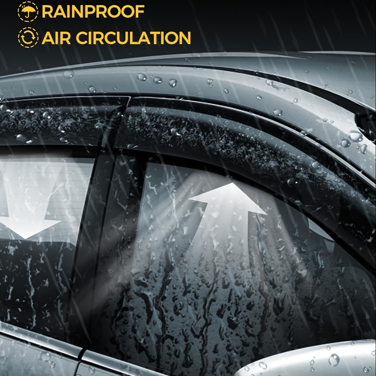Rain Guards Car Windows Outside Mount Window Visors Rain - Temu