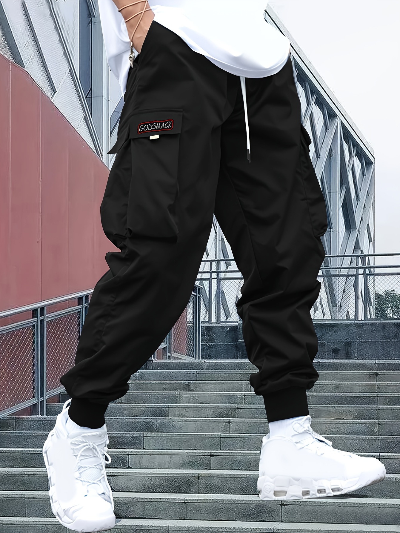 Classic Design Multi Flap Pockets Cargo Pants Men's Casual - Temu Portugal