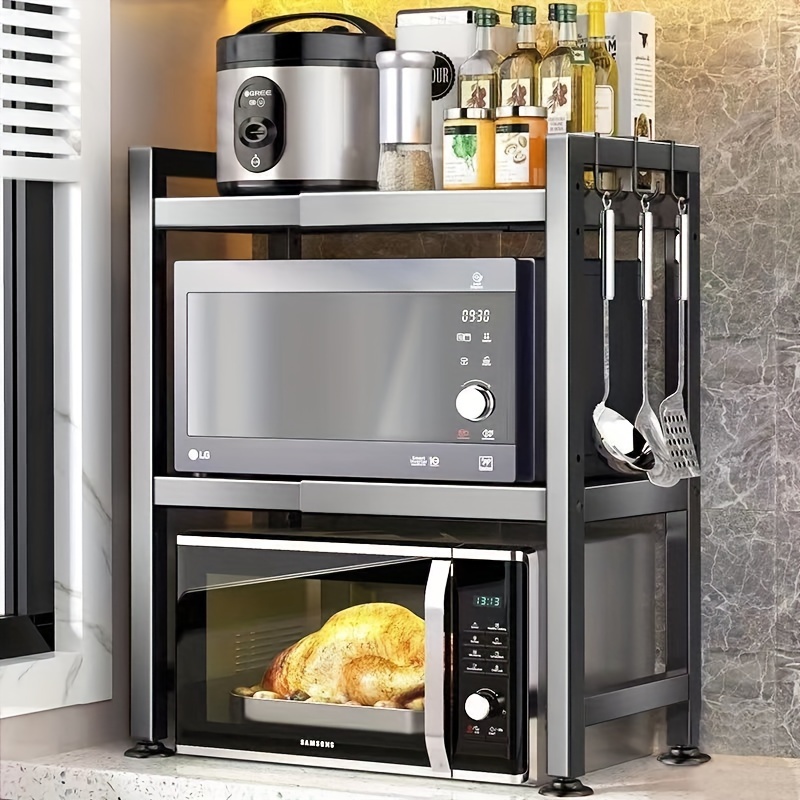 Expandable Microwave Oven Stand Multi tier Kitchen Storage - Temu